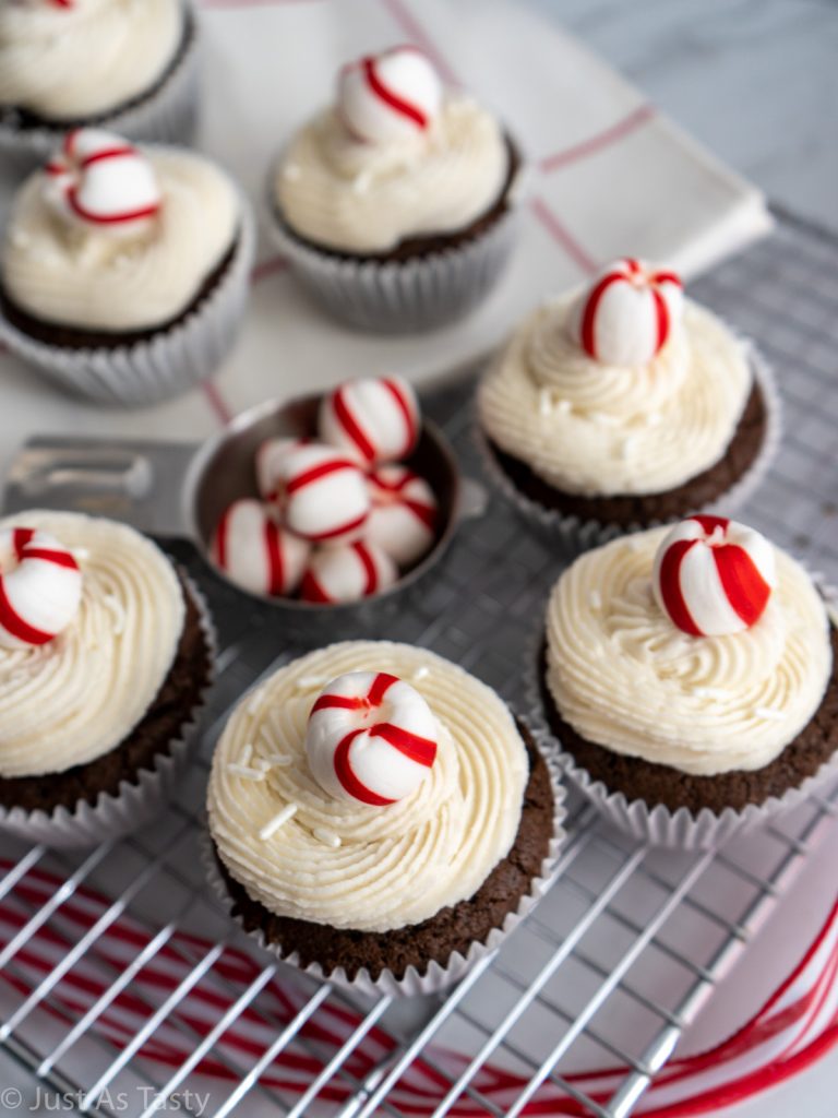 Chocolate Peppermint Cupcakes - Just As Tasty