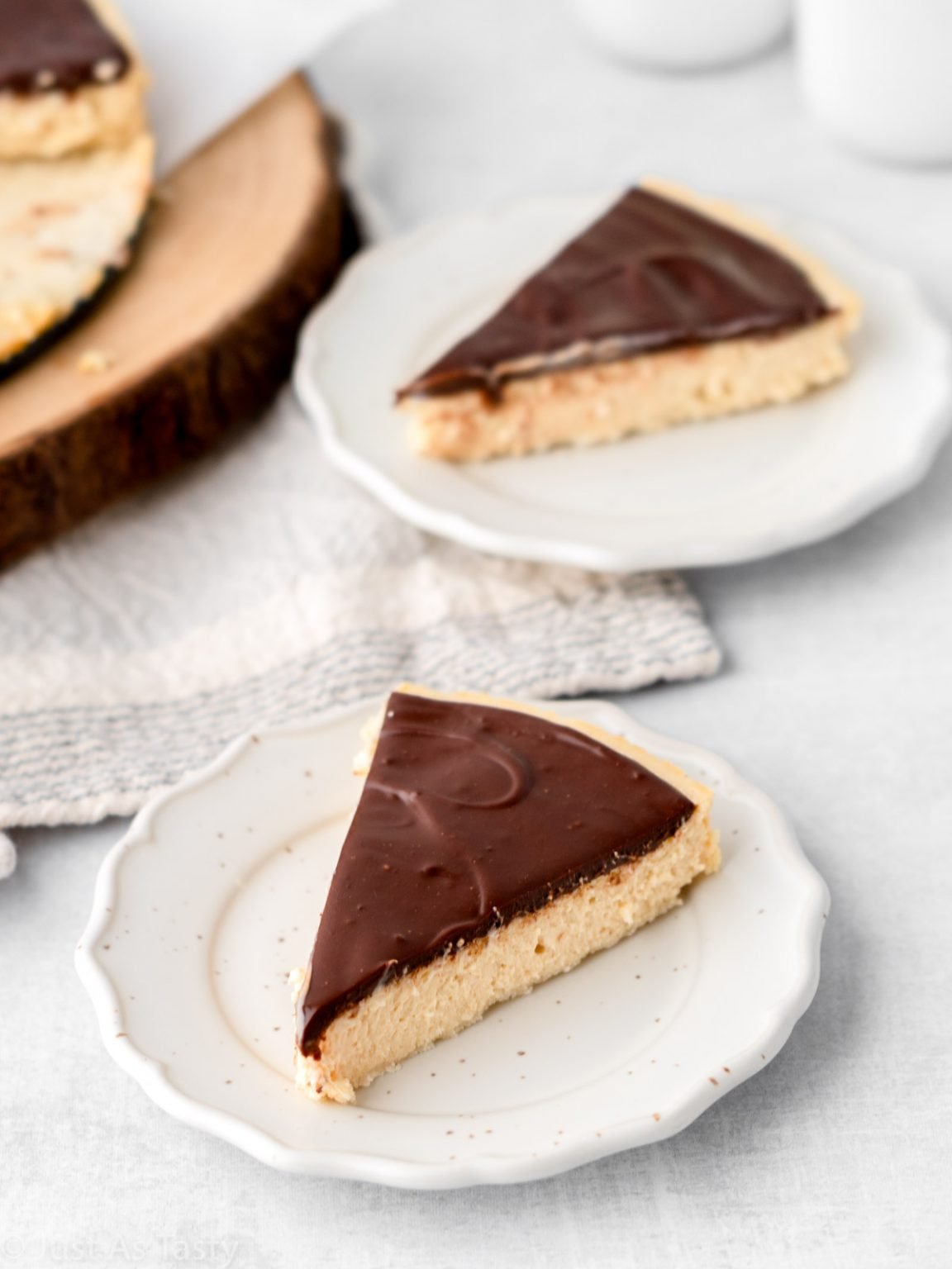 Salted Caramel Cheesecake - Shortbread Crust - Just As Tasty