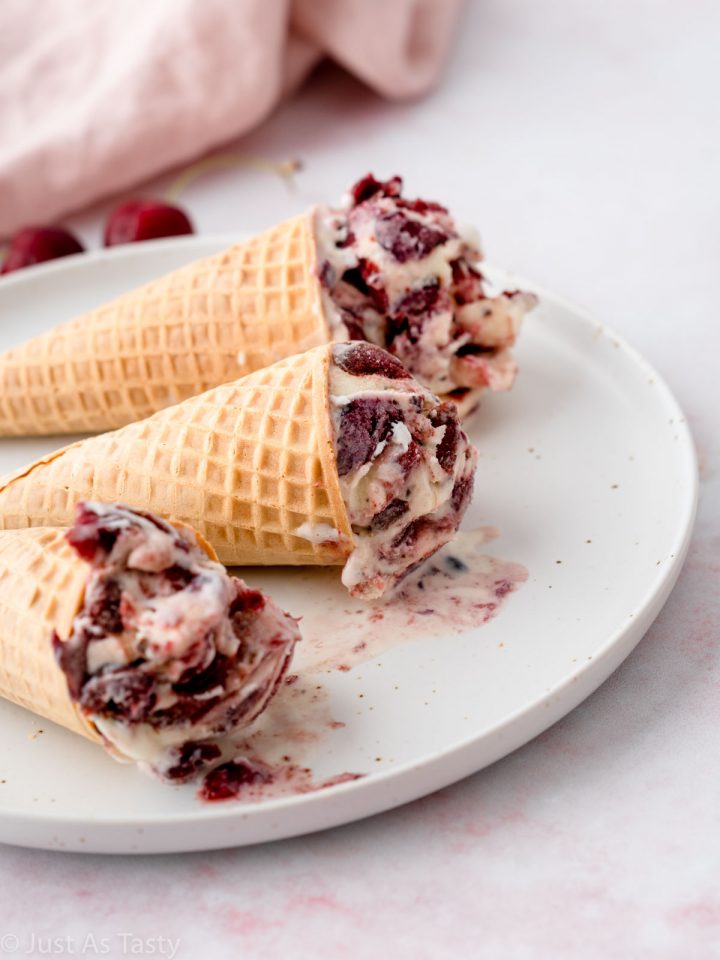 No Churn Black Forest Ice Cream - Just As Tasty