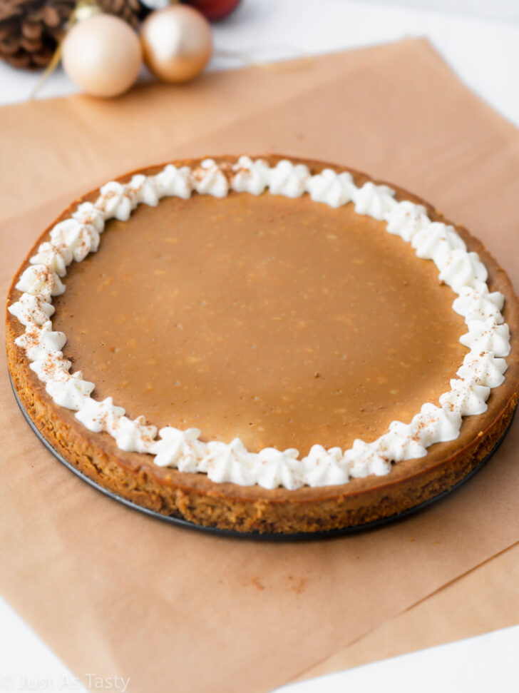 Creamy Gingerbread Cheesecake - Just As Tasty